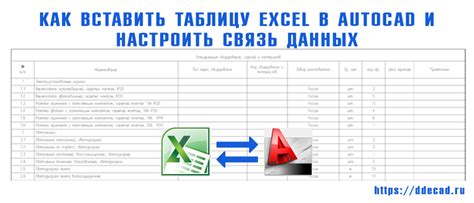 Как вставить таблицу из Excel в автокад