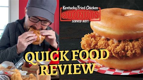 Kfc Fried Chicken Donut Sandwich Quick Review Youtube