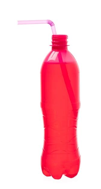 Premium Photo Plastic Bottle Of Raspberry Drink Isolated On White