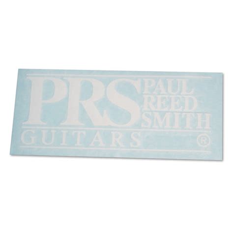 Prs Block Logo Window Decal White Prs Guitars West Street East