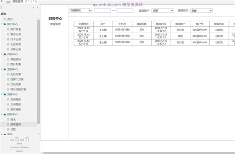 综合管理系统axure原型模板axurehub产品原型资源站