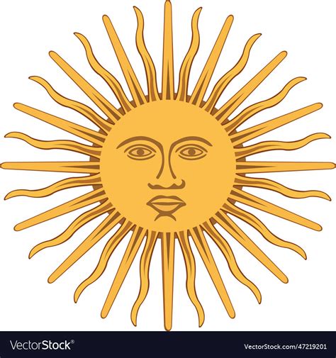 Sun Symbol Image Of The Argentine Flag Royalty Free Vector