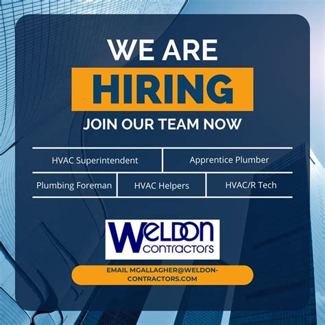 Weldoncontractors Weldonservices Plumber Hvac Hiring Weldon