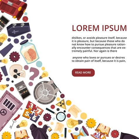 Éléments Pour Jeux D esprit Salle De Quête Coin En Forme De Personnages