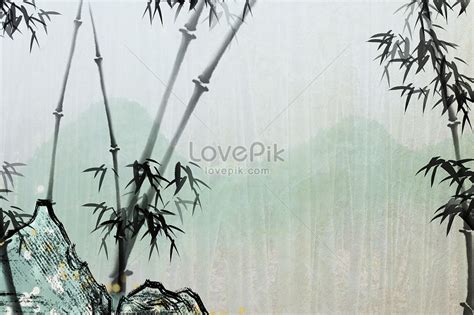 잉크 및 대나무 숲 배경 이미지 Hd 결혼식 초대장 축제 꽃들 배경 사진 무료 다운로드 Lovepik