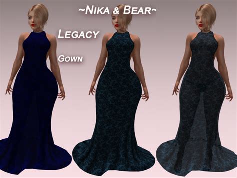 Second Life Marketplace ~nika And Bear~ Mesh Bare Back Mermaid Gown