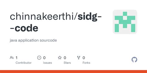 Github Chinnakeerthi Sidg Code Java Application Sourcode