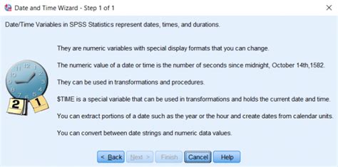 08 Spss V25 Date Time Wizard Dialog Window Learn How Dates Times