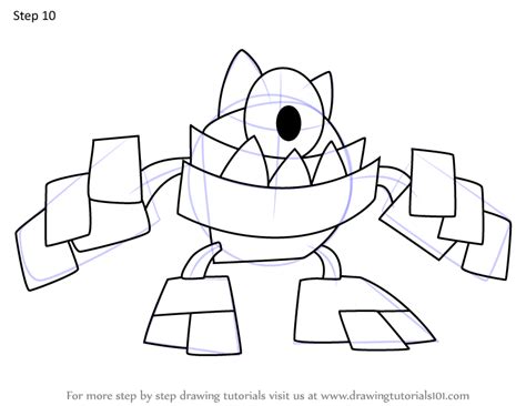 How To Draw Vulk From Mixels Mixels Step By Step