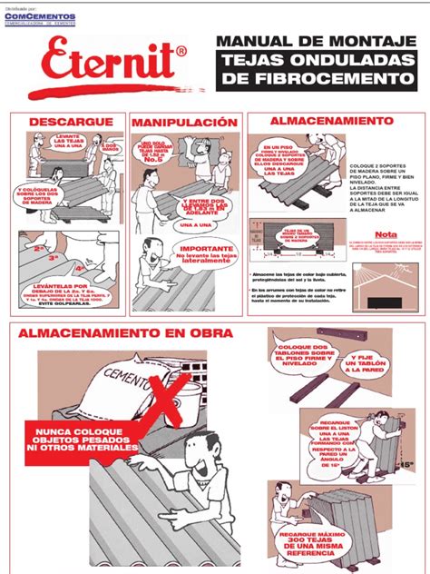 Manual De Instalacion Cubiertas Fibrocemento Pdf Pdf Techo Ingeniería De Edificación