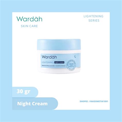 Jual Wardah Lightening Night Cream 30 Gr Shopee Indonesia