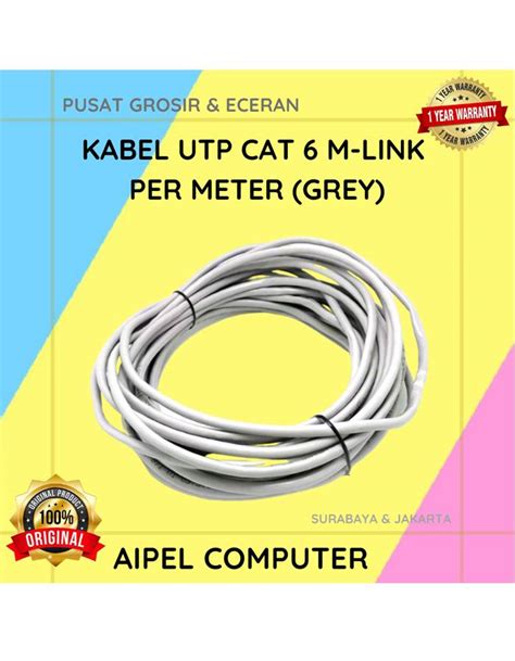 Cat6 Kabel Utp Cat 6 M Link Per Meter Grey Swalayan Komputer