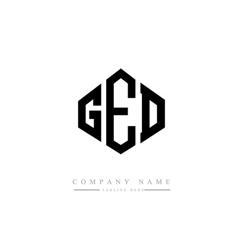 Ged Letter Logo Design With Polygon Shape Ged Polygon And Cube Shape