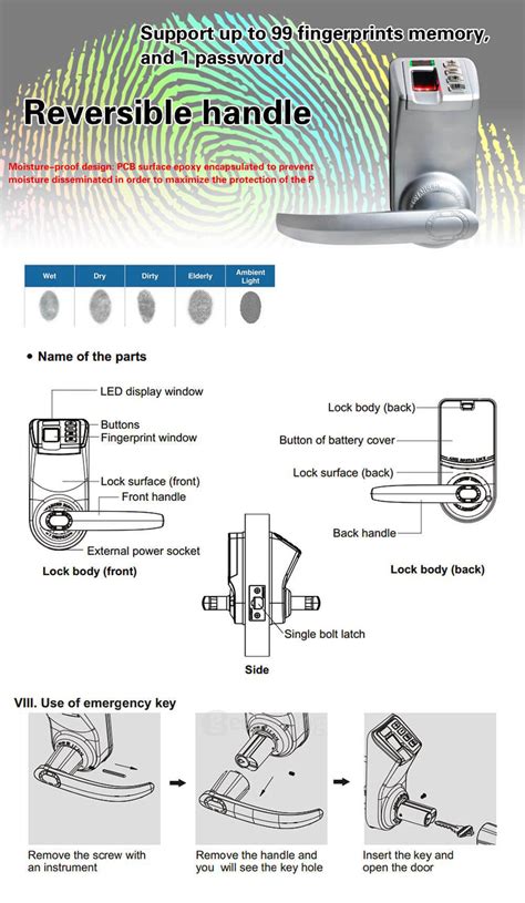 Adel Diy 788 Fingerprint Door Lock