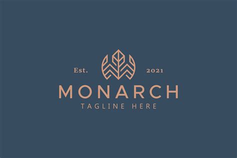 Monogram Crown Monarch Logo Creative Market