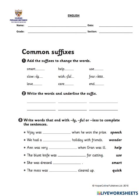 Free Common Suffixes Worksheet Download Free Common Suffixes Worksheet