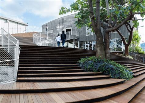 Kengo Kuma Uses A Grand Staircase To Create A Shop