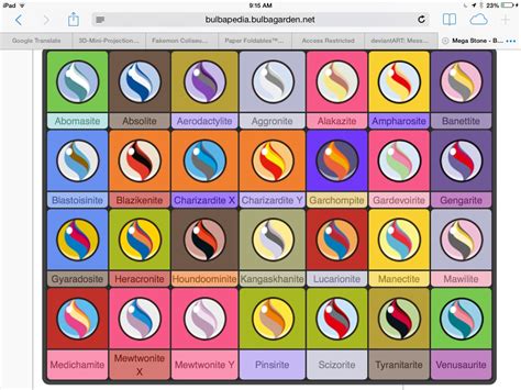 All Xy Mega Stones By Spure55 On Deviantart