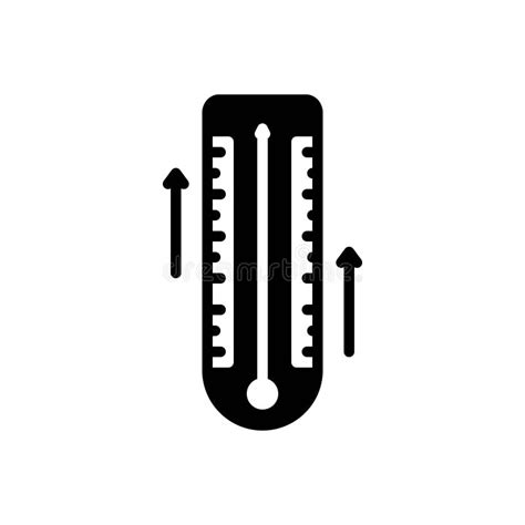 Black Solid Icon For Temperature Increase Temperature Ad Weather Stock