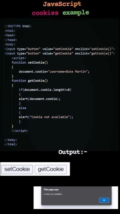 Javascript Cookies Example 🧿💻 Youtube