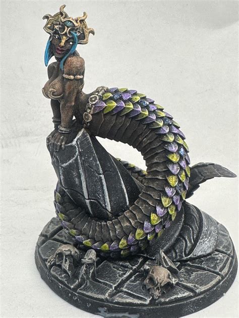 Fantasy Pinup Snake Lady Naga Princess Artisan Guild Dandd