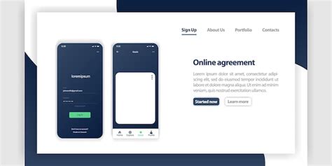 Premium Vector Ui And Ux Application Interface Design With Phone Frame