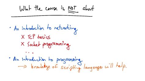 What The Course Is Not About Georgia Tech Network Implementation