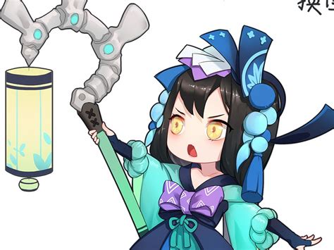 阴阳师同人妖刀姬青行灯q版换装19雄 站酷zcool