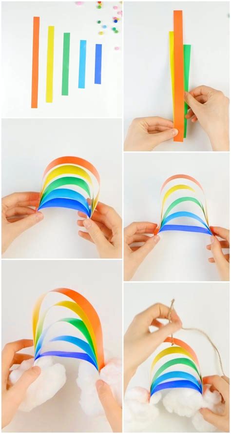 Rainbow Craft How To Make Paper Strip Rainbows Artofit