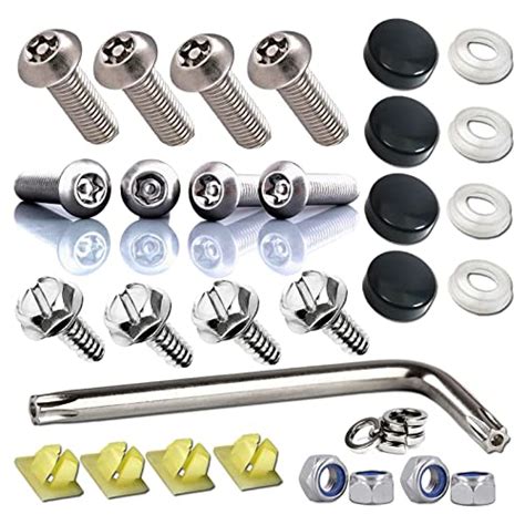 Buy Aootf Anti Theft License Plate Screws Stainless Steel Tamper