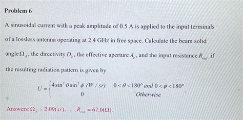 Solved Problem 6 A Sinusoidal Current With A Peak Amplitude
