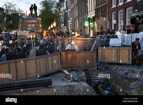 Amsterdam The Netherlands 8th Of May 2024 The Police Ended The