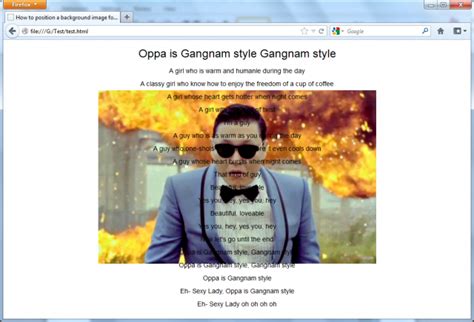 How To Position A Background Image For A Web Page With CSS Tutorial