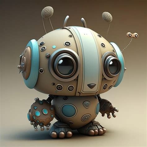 Premium Photo Generative Ai Cute White Smiling Robotic Teen Mini Unit