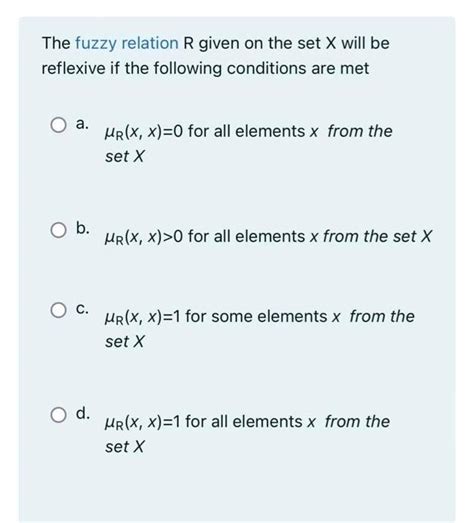 solved the fuzzy relation r given on the set x will be