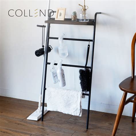 【日本collend】iron 實木鋼製靠牆置物架1入 全聯全電商