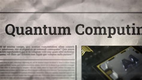 Quantum Computing Title On Digital Newspaper Backgrounds Motion