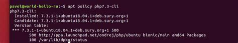 Как установить версию Php 7 3 в ОС Ubuntu 18 04 World