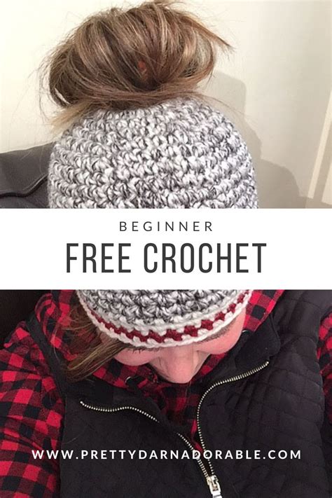 Crochet Messy Bun Hat Pattern And Video Tutorial Artofit