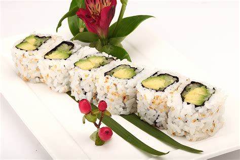 Cucumber And Avocado Roll 6pcs Sushi Village Ottawa On