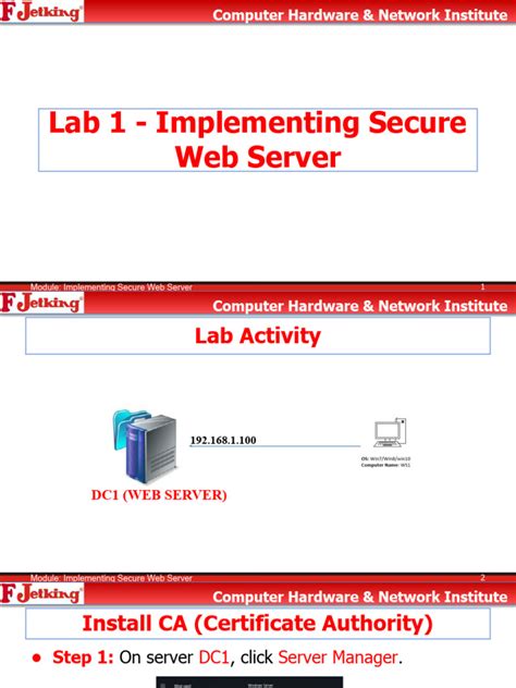Module Implementing Secure Web Server 1 Pdf