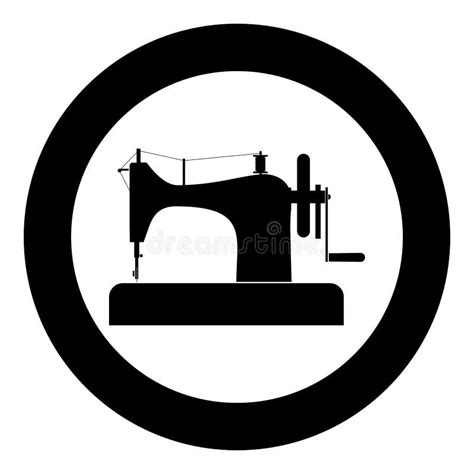 Stitching Machine Sewing Machine Tailor Equipment Vintage Icon Black