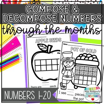 Composing And Decomposing Numbers 1 20 Activities And Coloring Mats