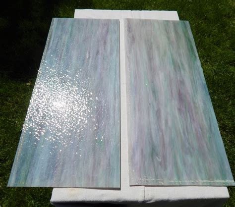 Pair 1920s Slag Glass Panels Etsy
