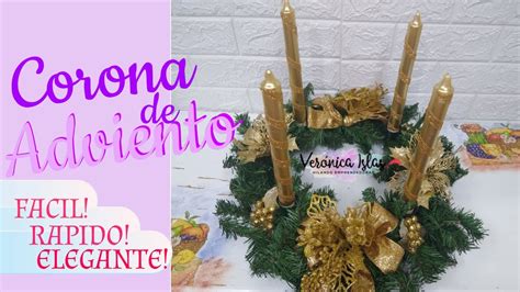 Como hacer una corona de adviento fácil rápido y elegante YouTube