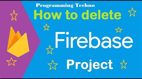 how to delete firebase project youtube