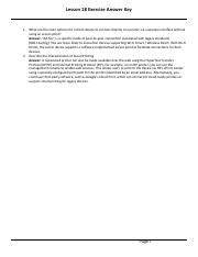 LESSON 18 Exercise Answer Key Pdf Lesson 18 Exercise Answer Key 1 What Are The Main Options