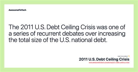 2011 Us Debt Ceiling Crisis Awesomefintech Blog