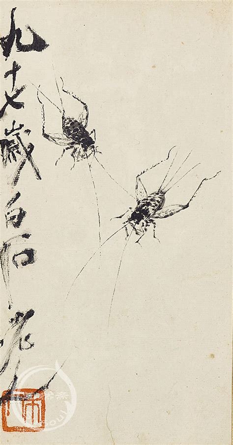 齐白石蛐蛐画图片 齐白石的葫芦蛐蛐画 大山谷图库