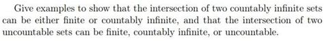 solved give examples to show that the intersection of two